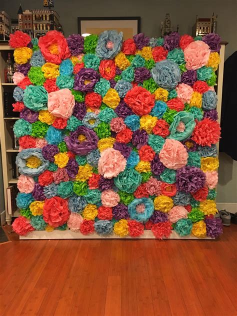 Tissue Paper Flowers Wall