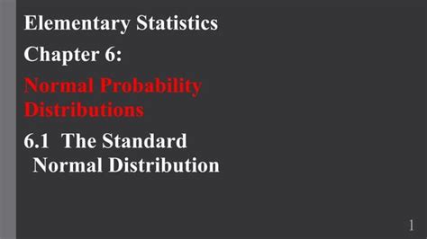 The Standard Normal Distribution Ppt