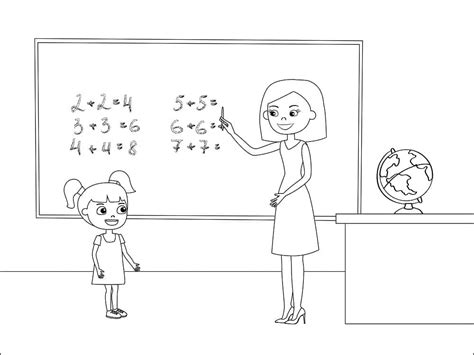 Omalovánka Rozkošný Učitel K Vytisknutí Zdarma