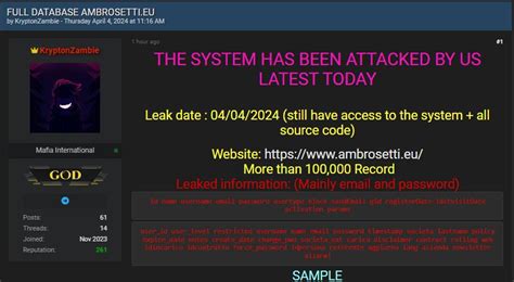 Hackmanac On Linkedin Dataleak Italy Databreach