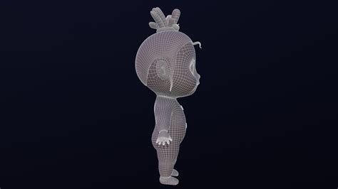 Asset Cartoons Character Baby Girl Rig 3D Model 3D Model 50