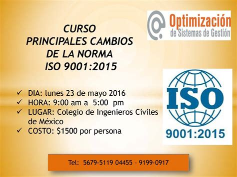 Curso Principales Cambios De La Norma Iso 90012015