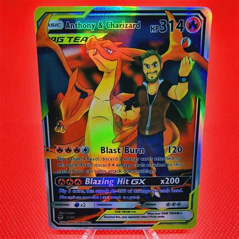 Mavin Pokemon Card Glurak GX Charizard FanArt Full Art Holo Mint