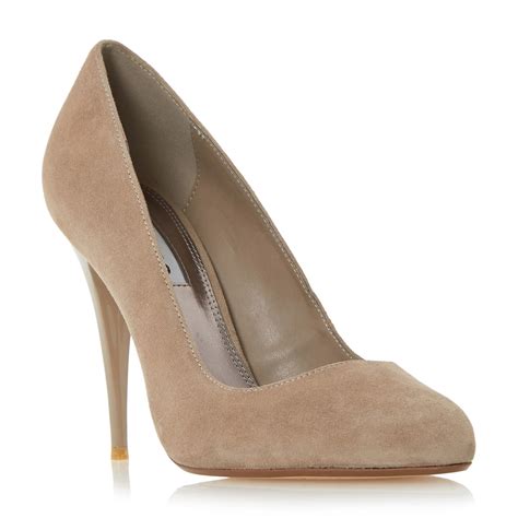 Dune Angelica Almond Toe Court Shoes In Natural Lyst