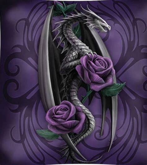 Purple Rose Dragon Artwork