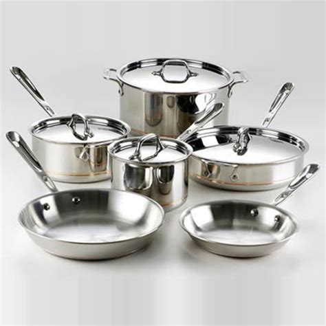 All Clad Copper Core Piece Cookware Set Cookware Sets For The Home Shop Your Navy