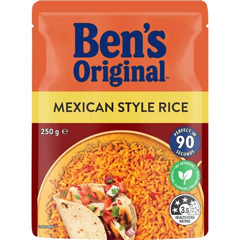 Bens Original Mexican Style Microwave Rice Pouch 250g Is Halal Halal