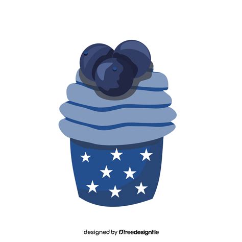 Blueberry Cupcake Clipart Free Download