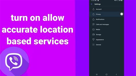 How To Turn On Allow Accurate Location Based Services On Viber App Youtube