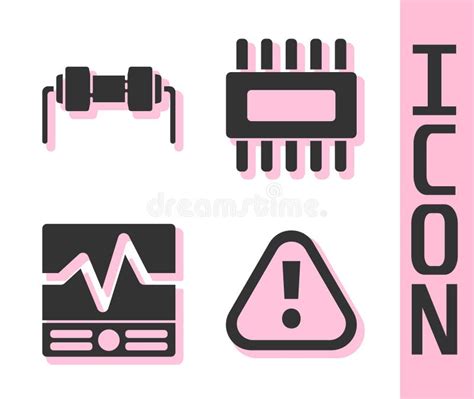 Set Exclamation Mark In Triangle Resistor Electricity Electrical Measuring Instruments And