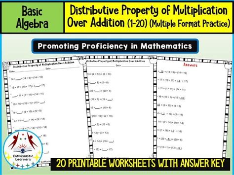 Distributive Property Of Multiplication Over Addition 120 Mutiple