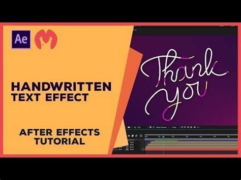 Handwritten Text Effect Self Writing After Effect Tutorial