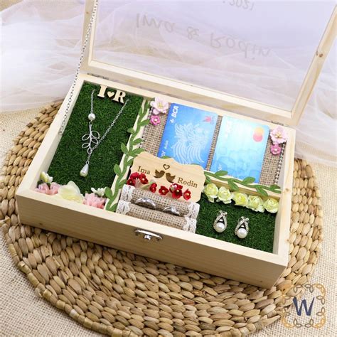 Jual KOTAK MAHAR SET PERHIASAN TEMPAT PERHIASAN LENGKAP BOX SESERAHAN