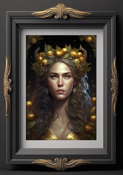Idunn Norse Goddess Of Youth Wall Art Goddess Of The Young Idunn