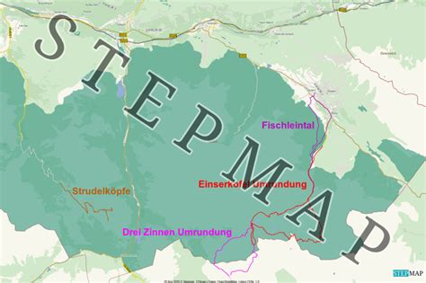 Stepmap Sexten Landkarte Für Italien