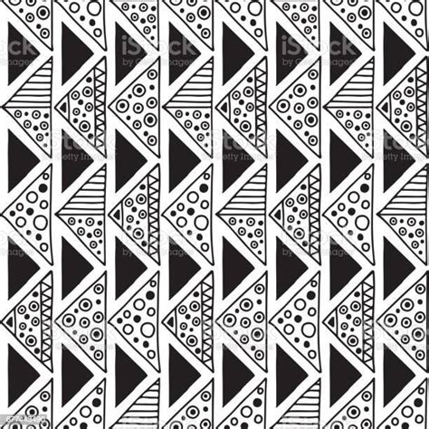 원활한 벡터 패턴입니다 흑인과 백인 기하학적 배경 손으로 그려 장식 부족 요소 인종 민족 전통 모티브 인쇄 그래픽 벡터 일러스트입니다 0명에 대한 스톡 벡터 아트 및 기타