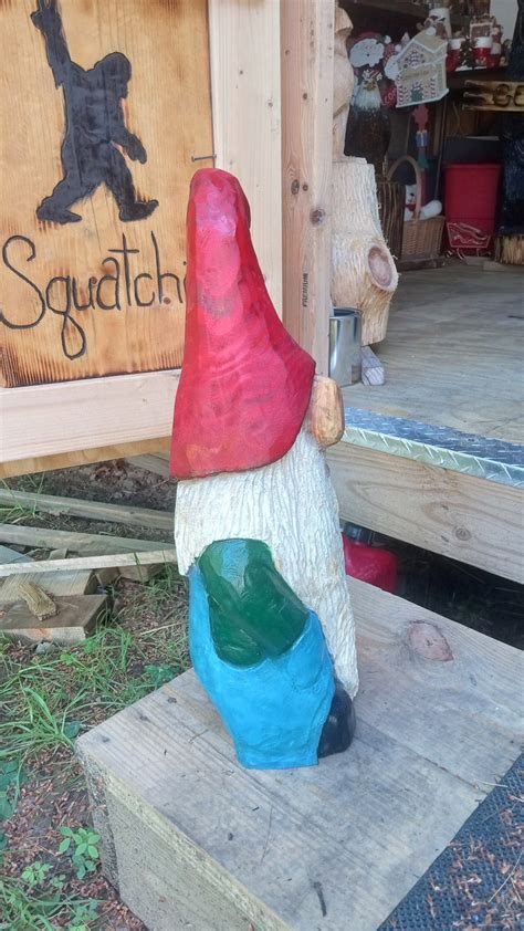 Chainsaw Carved Gnome Etsy