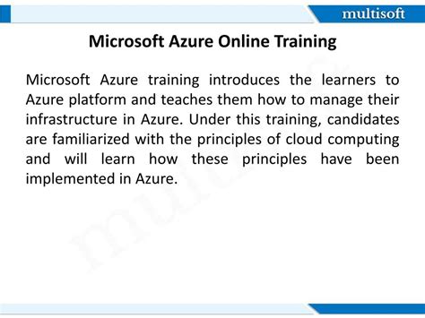 PPT Microsoft Azure Online Training PowerPoint Presentation Free