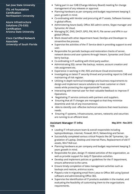 It Support Analyst Resume Sample In 2025 Resumekraft