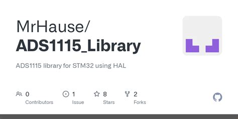 Github Mrhause Ads1115 Library Ads1115 Library For Stm32 Using Hal