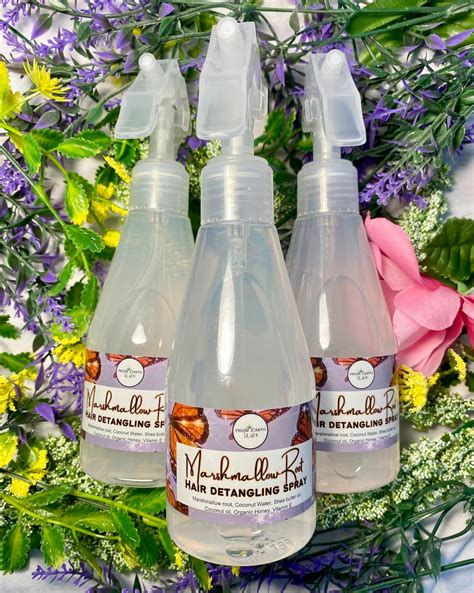 Marshmallow Root Natural Hair Detangling Spray Etsy