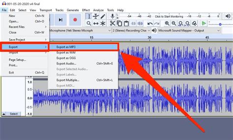 How To Export Files As Mp3 In Audacity Mac Pc Tutorial Tutorial