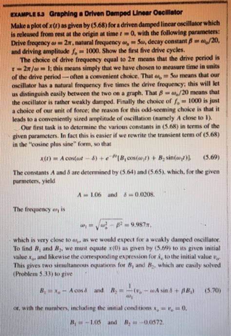 Solved Consider A Driven Damped Oscillator Eqn Chegg