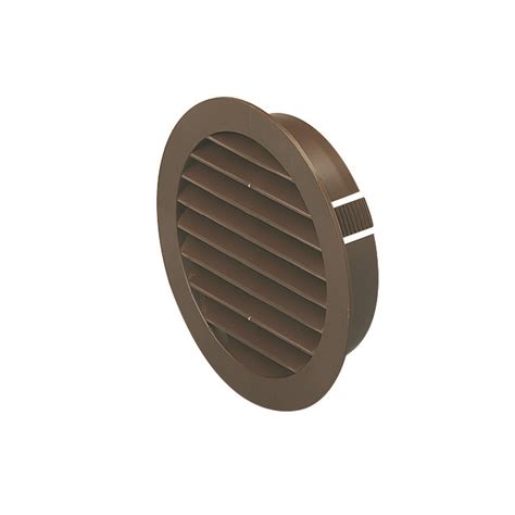 Rigid Duct Outlet Louvered Soffit Vent 100mm Brown Domus Ventilation