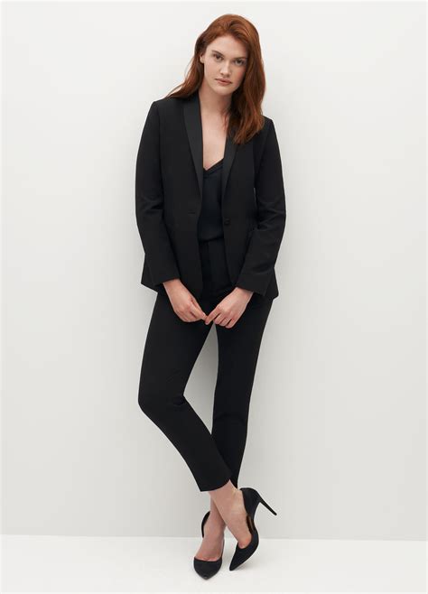 Womens Black Tuxedo Jacket Suits For Weddings And Events