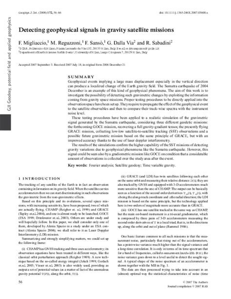 Pdf Detecting Geophysical Signals In Gravity Satellite Missions