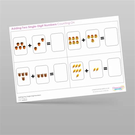 Eyfs Adding Two Single Digit Numbers Learning Activity Resource Classroom Secrets