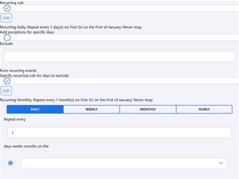React Event Calendar Recurrence Rules Example Mobiscroll