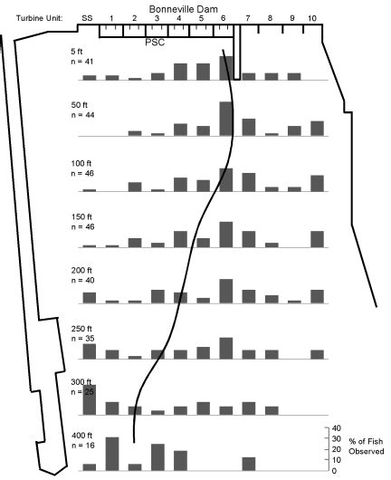 Horizontal Distribution Of Juvenile Steelhead Entering The Forebay Of