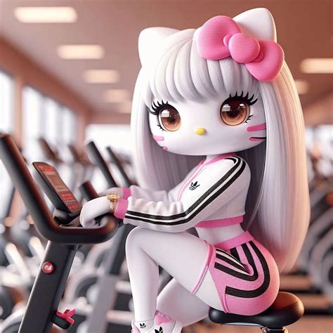 Tanyas Robotkitties 🤖 On Instagram Gym 🏋🏻‍♂️🎽 Hellokitty Aiart