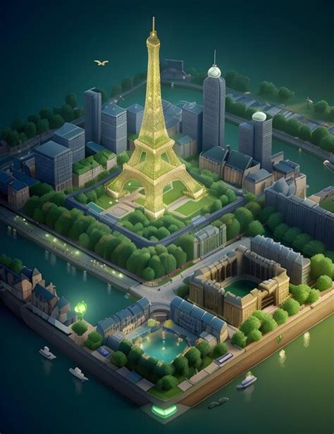 Premium Photo A Model Of The Tower From The Movie Set