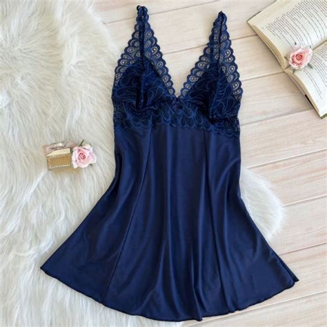 Camisola Curta Sem Bojo Renda Busto Feminina Pijama Linha Noite Lingerie Moda Intima Shopee Brasil