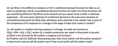 Solved 10 A What Is The Difference Between A Firms Conditional