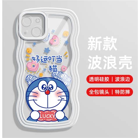 波浪边oppoa96手机壳a97蓝胖子a72新款a53可爱a57软5g硅胶a32男a11x女a9情侣findx3多啦a梦realme真我gt套