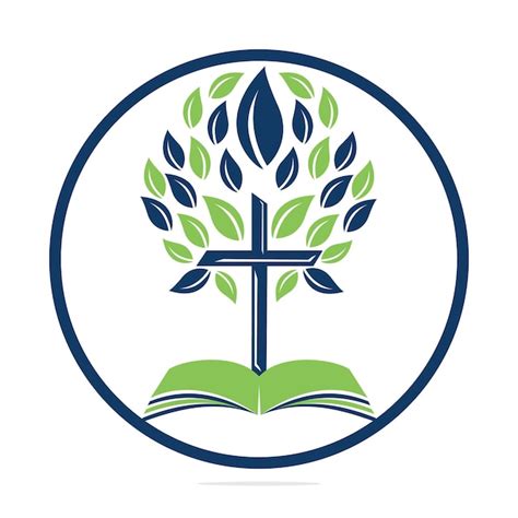 Un Logo Para Una Iglesia Cristiana Vector Premium