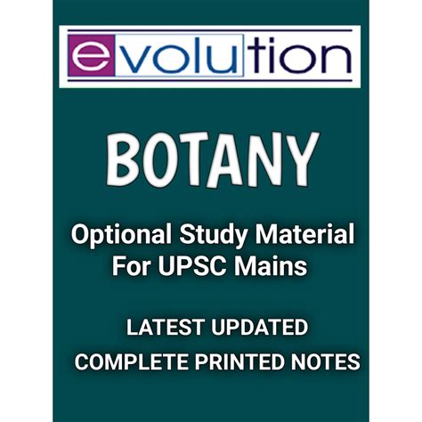 Botany Optional Notes By Evolution English Medium