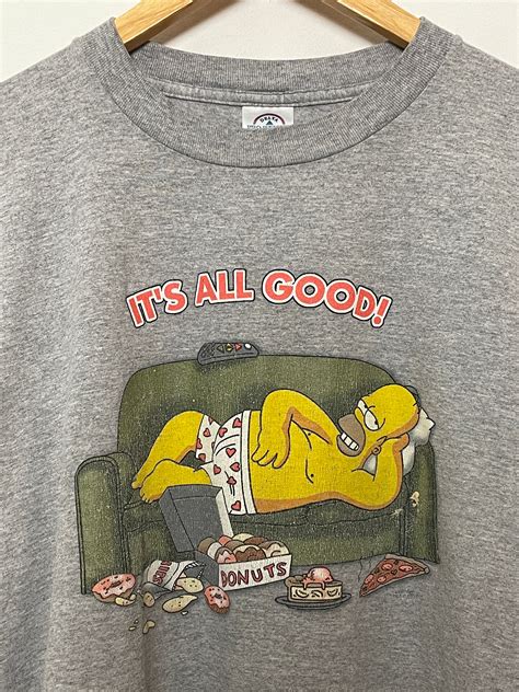 Vintage 1990s The Simpsons Homer Simpson Its All Good Couch Potato Funny Cartoon Tv Show