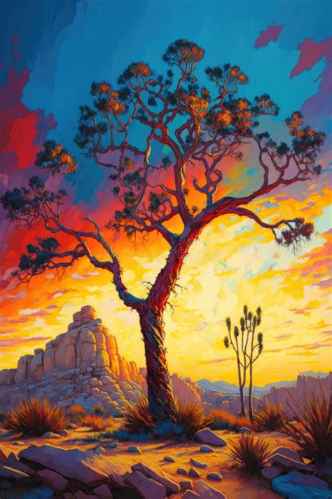 illustration of a joshua tree stock illustration illustration of