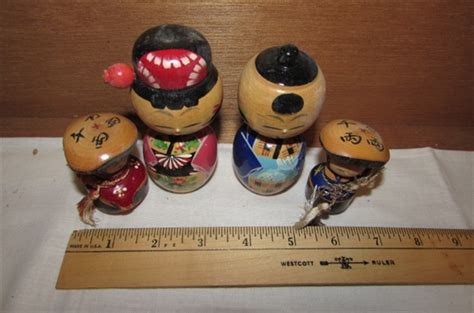Lot Detail Vintage Japanese Bobble Head Dolls