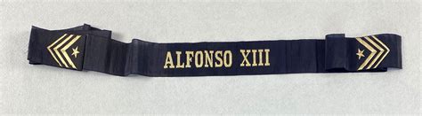 CINTA PARA GORRO LEPANTO DEL ACORAZADO ALFONSO XIII BOTADO EN 1913 ORIGINAL