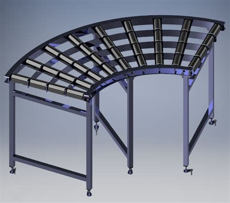 【工程机械】conveyor四分一圆弧输送机3d数模图纸 Inventor设计inventor 仿真秀干货文章