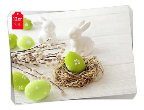 Platzset Tischset Frühling Ostern And Blumen Osterdeko Mit Weißen