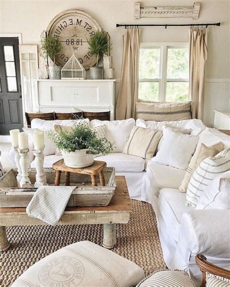 35 Creative Farmhouse Living Room Decor