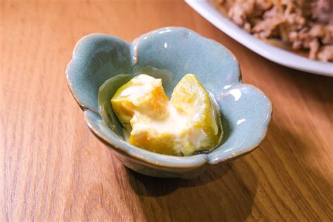 電子レンジでつくる蒸しかぼちゃのマヨネーズ和えのレシピ Tocos Kitchen トコズキッチン