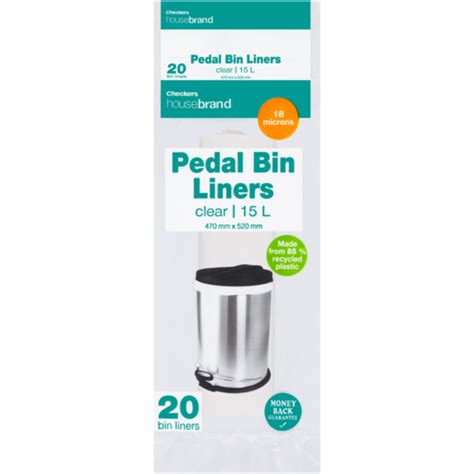 Checkers Housebrand Clear Pedal Bin Liners 20 Pack Bin Liners