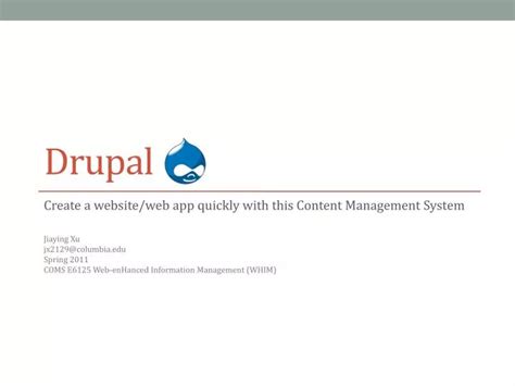 Ppt Drupal Powerpoint Presentation Free Download Id1568374